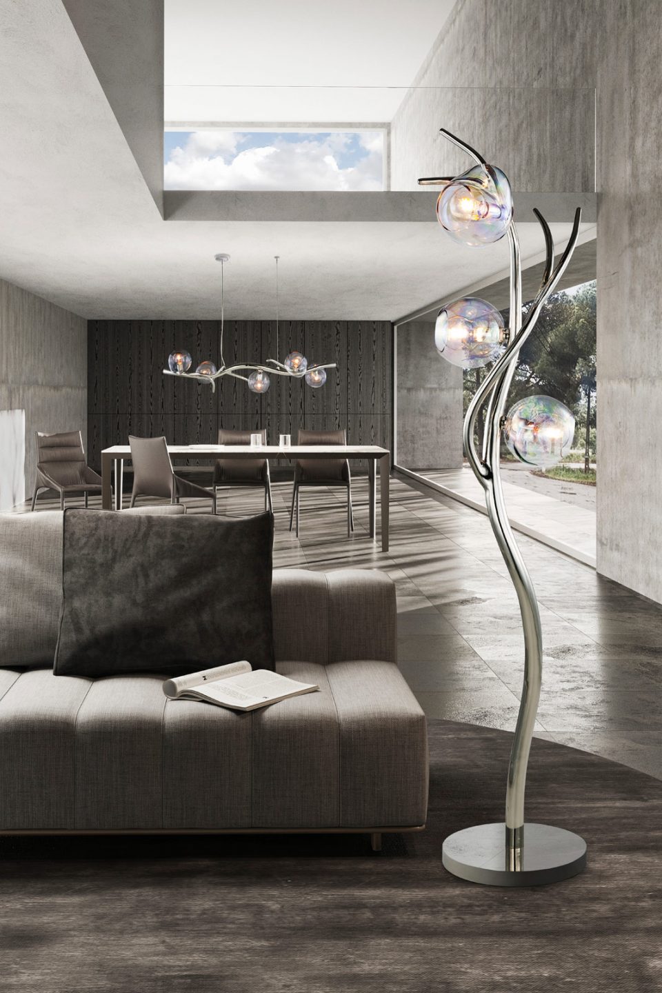 Modern style and light sculptures