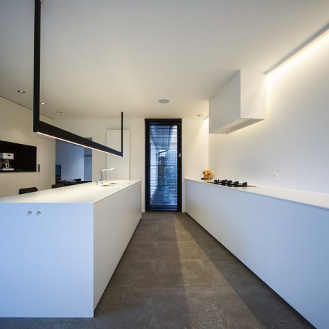 Exclusieve sauna met steenstrips