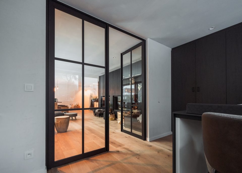 Steel look interior doors