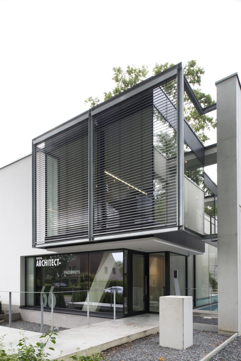 Architect house with modern interior doors