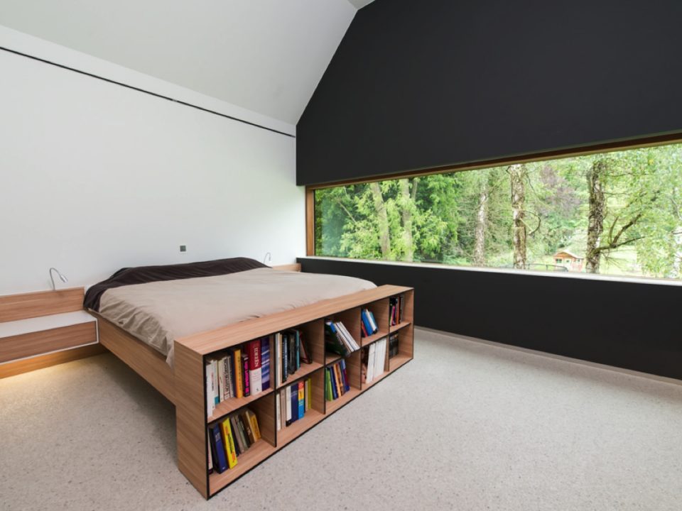 Modern square farmhouse with Dress Wall