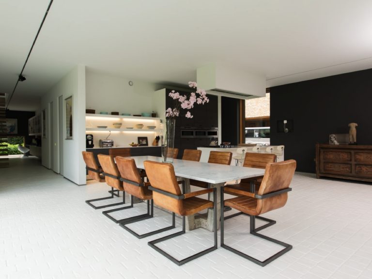 Modern square farmhouse with Dress Wall