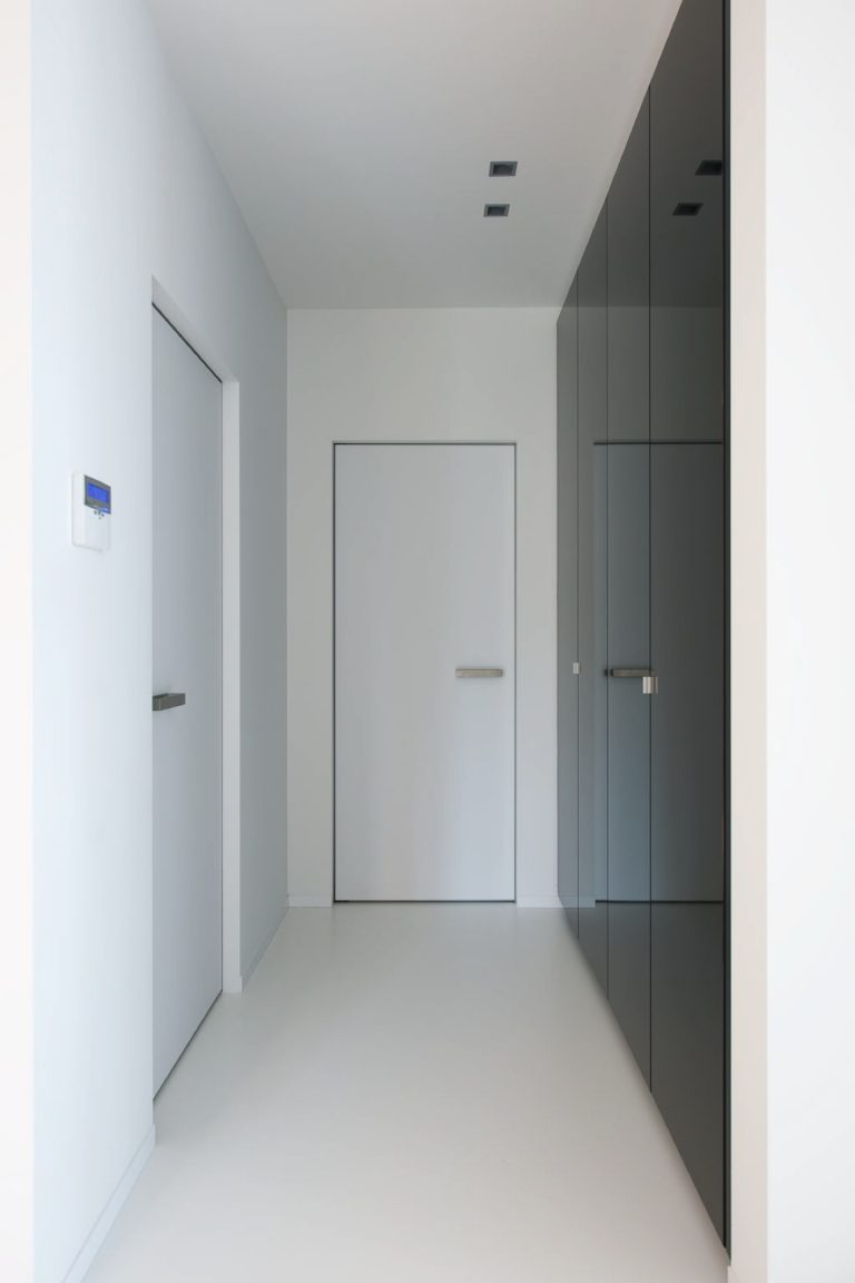 Minimalist house with modern doors