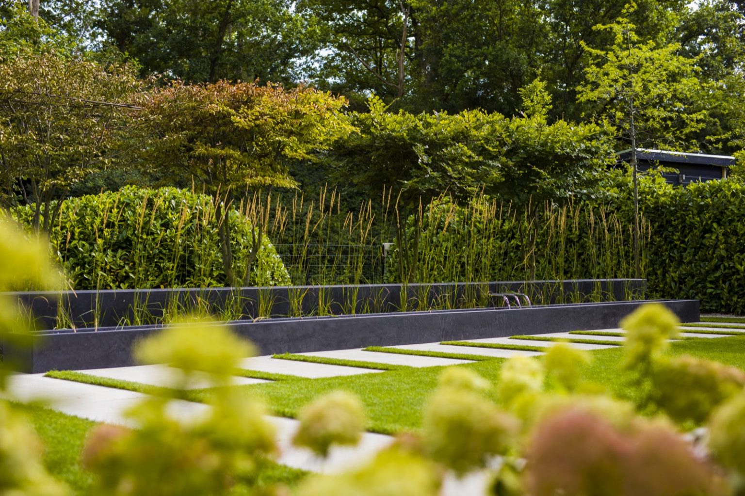 Garden with height differences