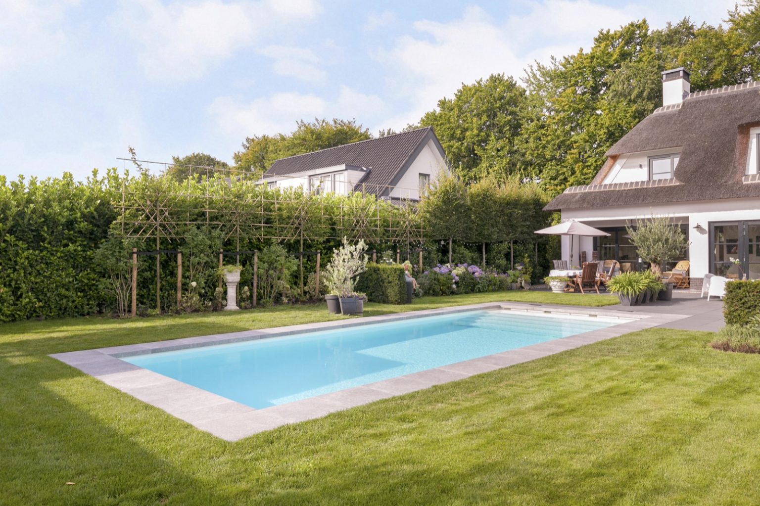 Beautiful swimming pool with minimalist design