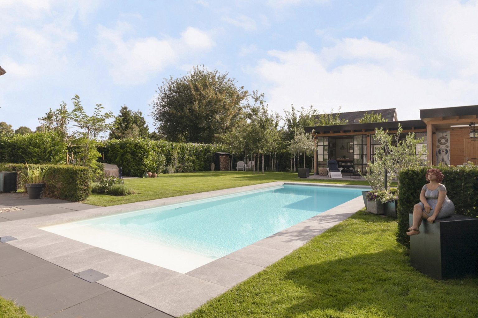 Beautiful swimming pool with minimalist design