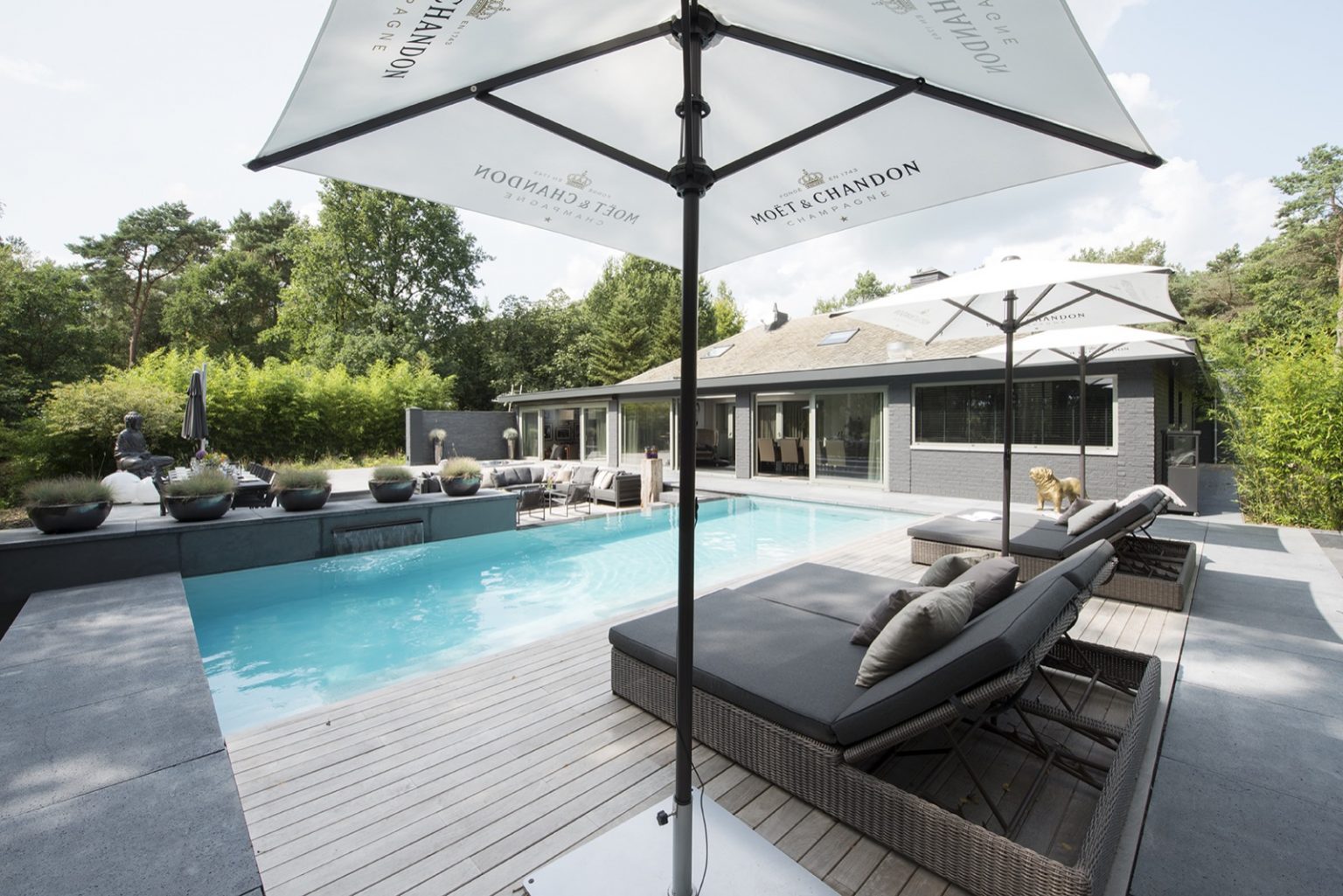 Extraordinary villa with modern country house in rural setting