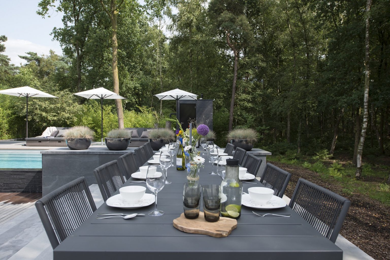 Extraordinary villa with modern country house in rural setting