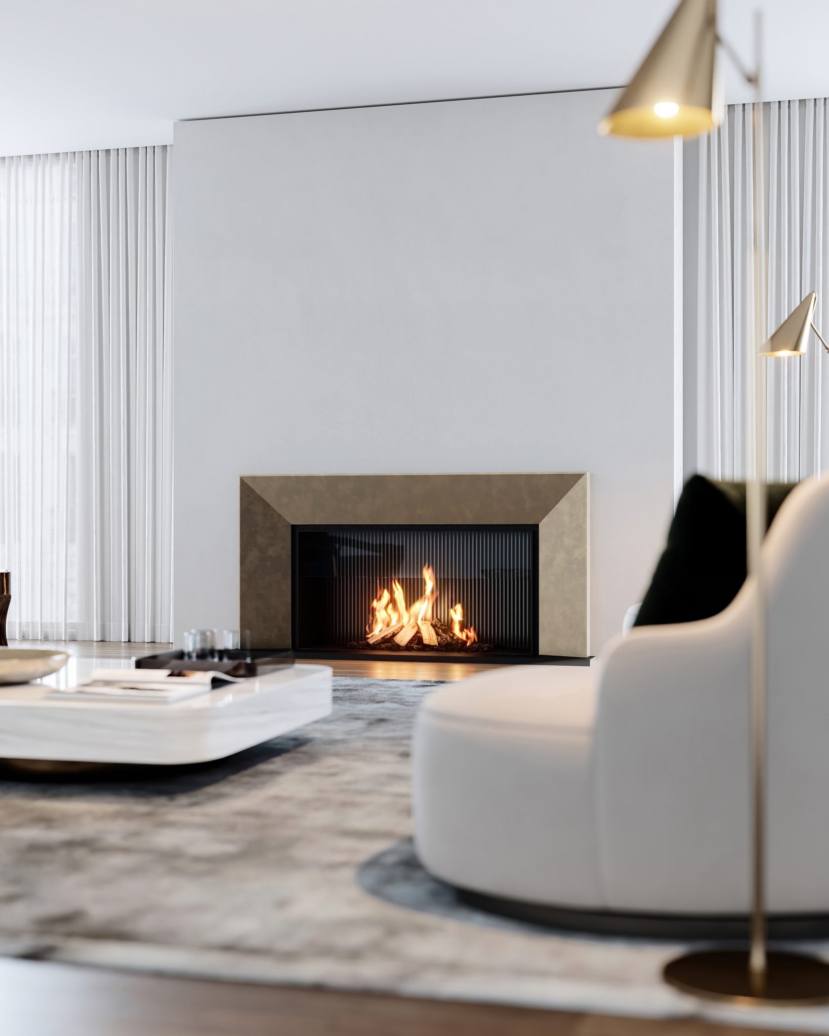 844 Bronze – Bespoke Gas Fire