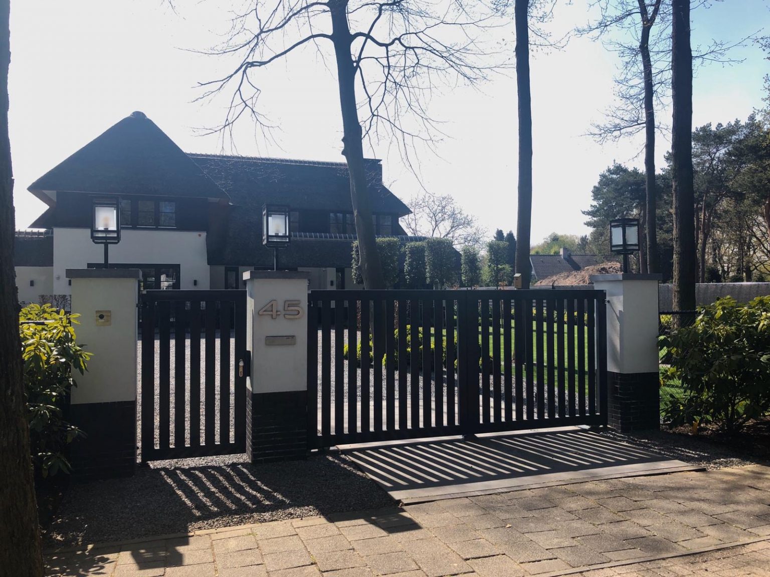 Villa with modern entrance gate