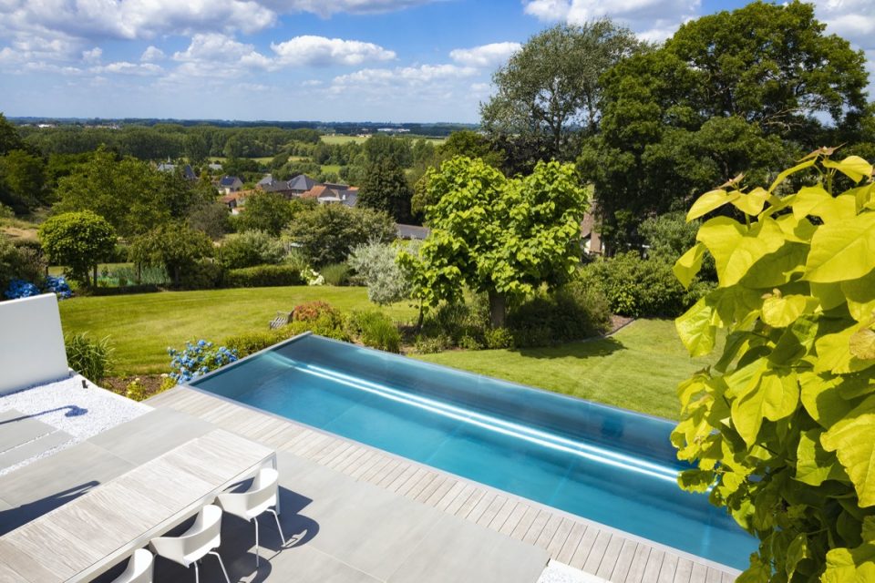 Zelfdragend inox infinity overloopzwembad