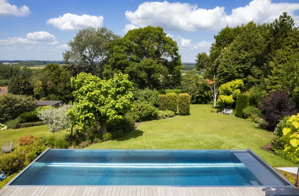 Zelfdragend inox infinity overloopzwembad