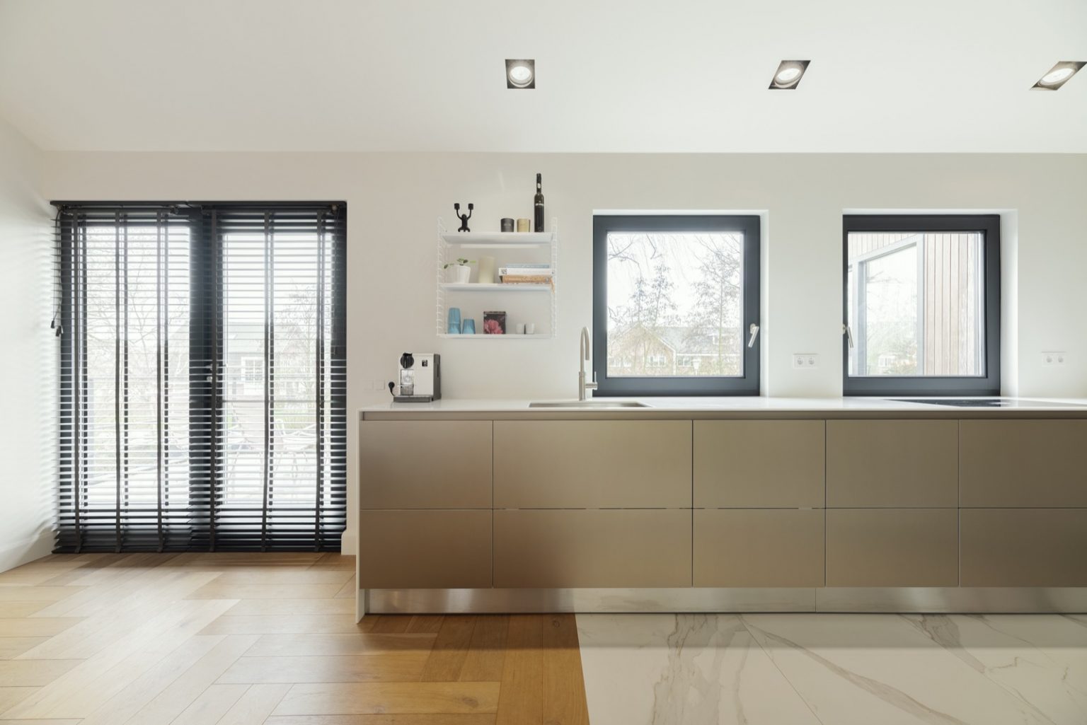 Luxury bulthaup b3 kitchen in aluminum