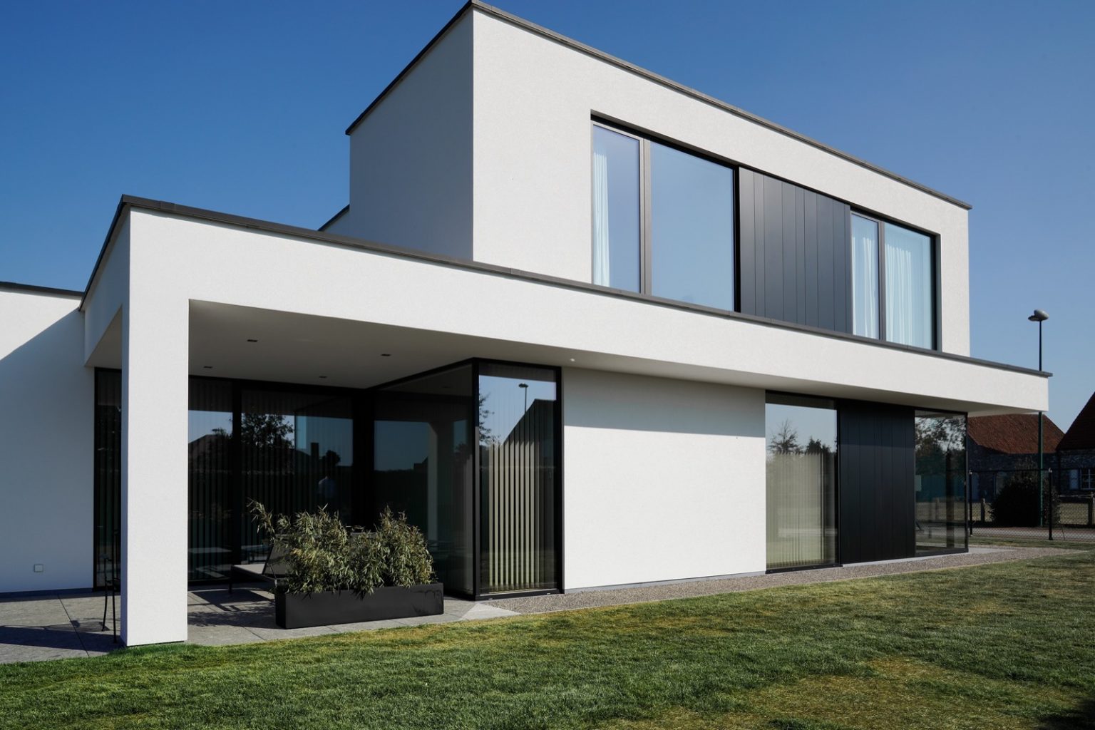 New construction house modern architectural style