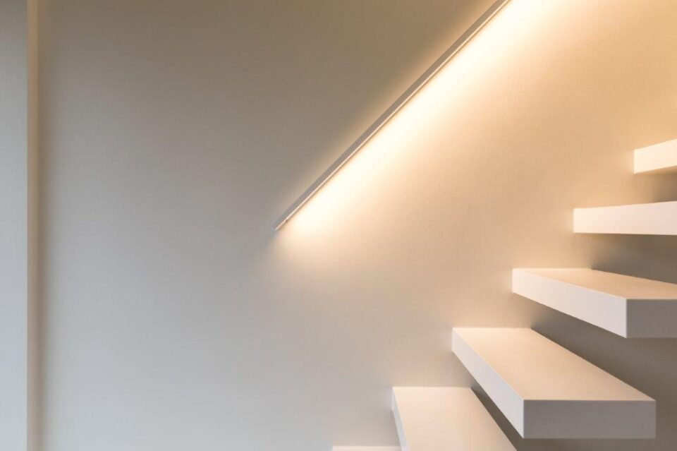 Trapleuning met led-verlichting