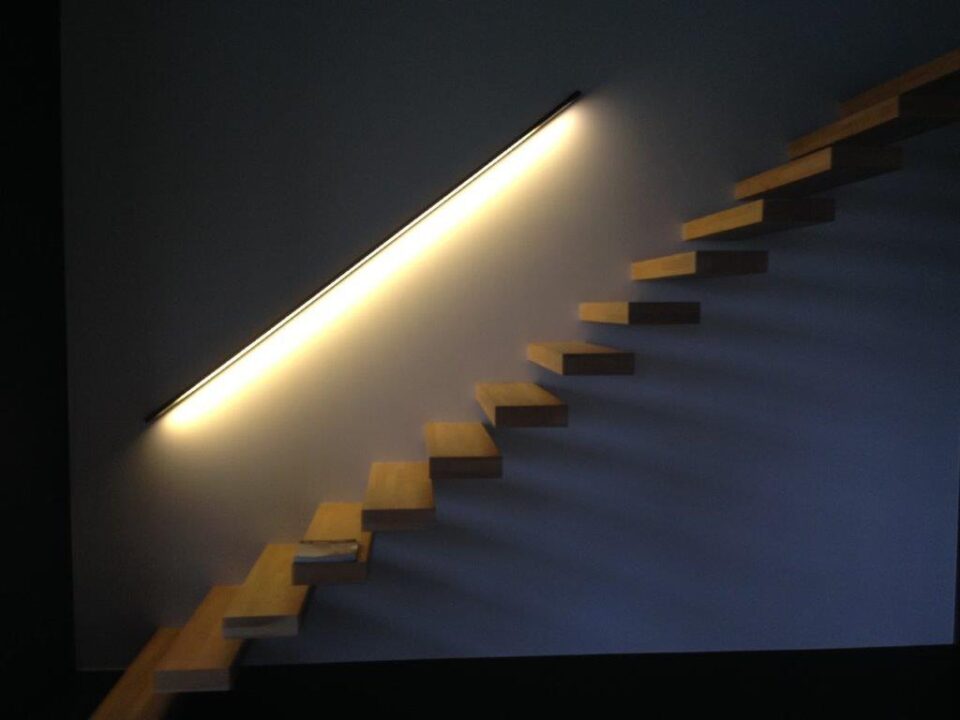 Trapleuning met led-verlichting