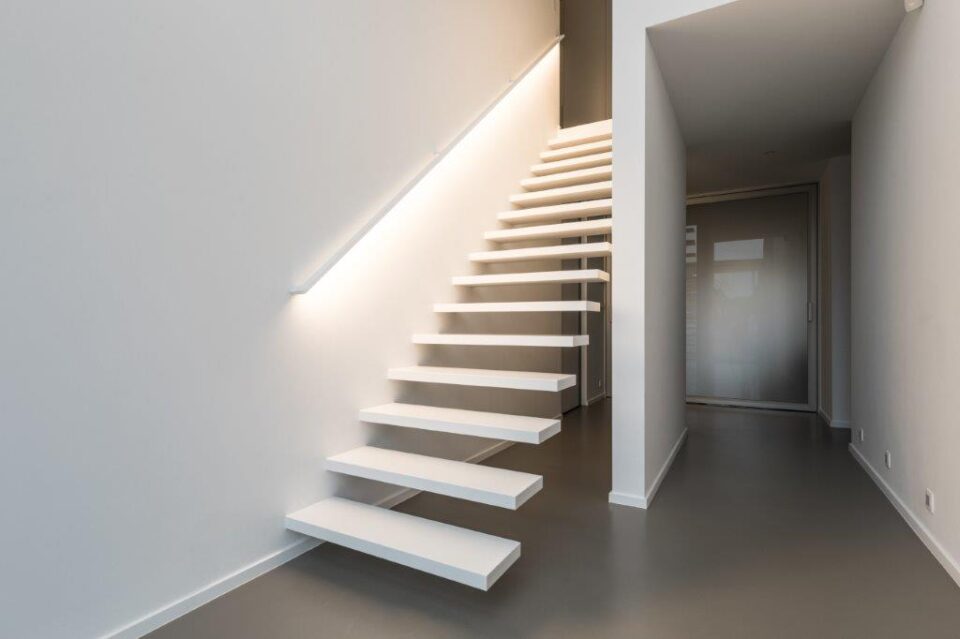 Trapleuning met led-verlichting