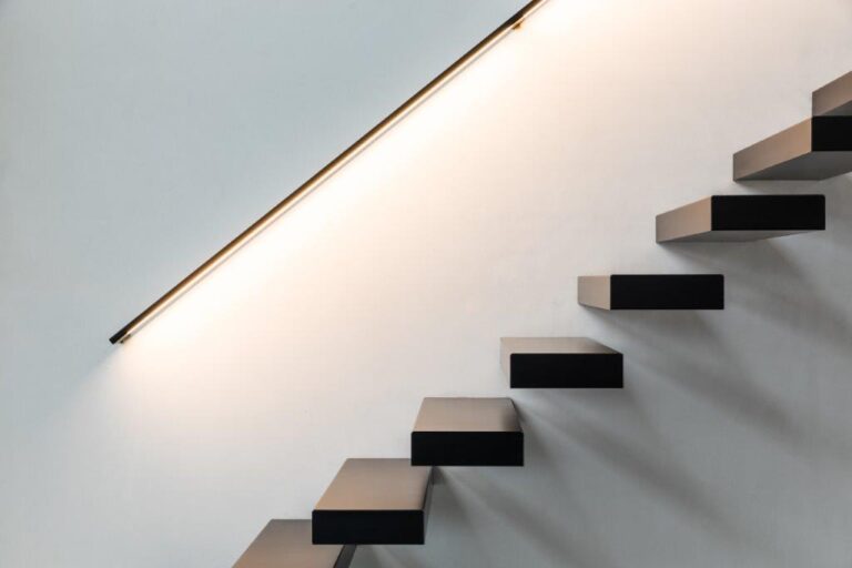 Trapleuning met led-verlichting