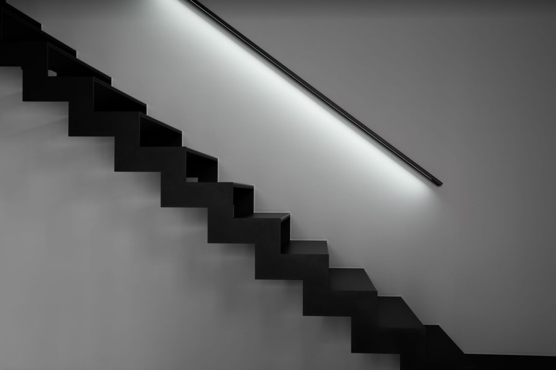 Trapleuning met led-verlichting