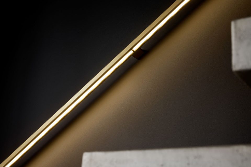 Trapleuning met led-verlichting