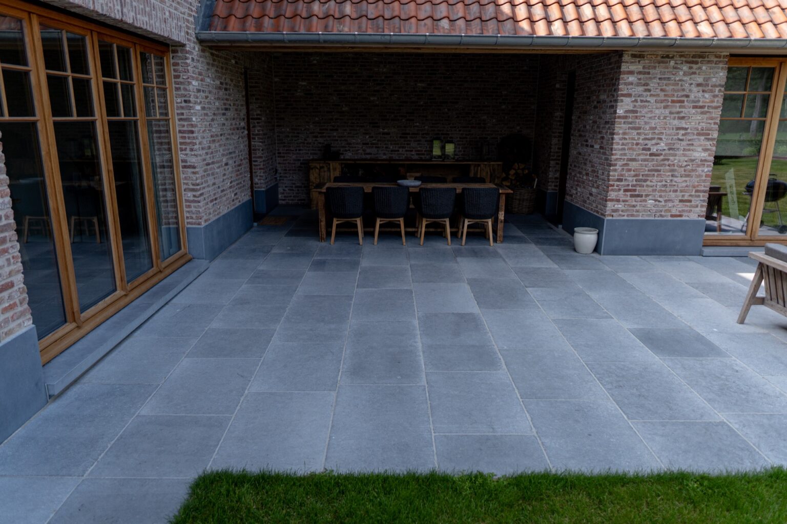 Belgische Blauwe Steen Terras Zwembad