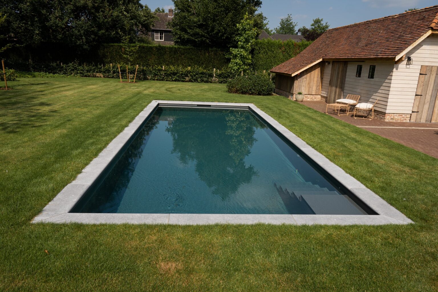 Belgische Blauwe Steen Terras Zwembad