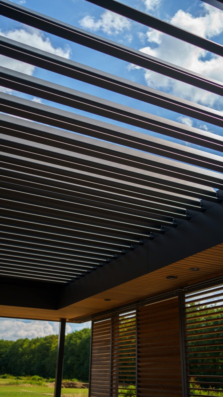 Moderne villa met multifunctionele zonwering