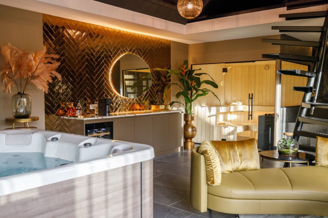 Luxury pool house with complete home spa