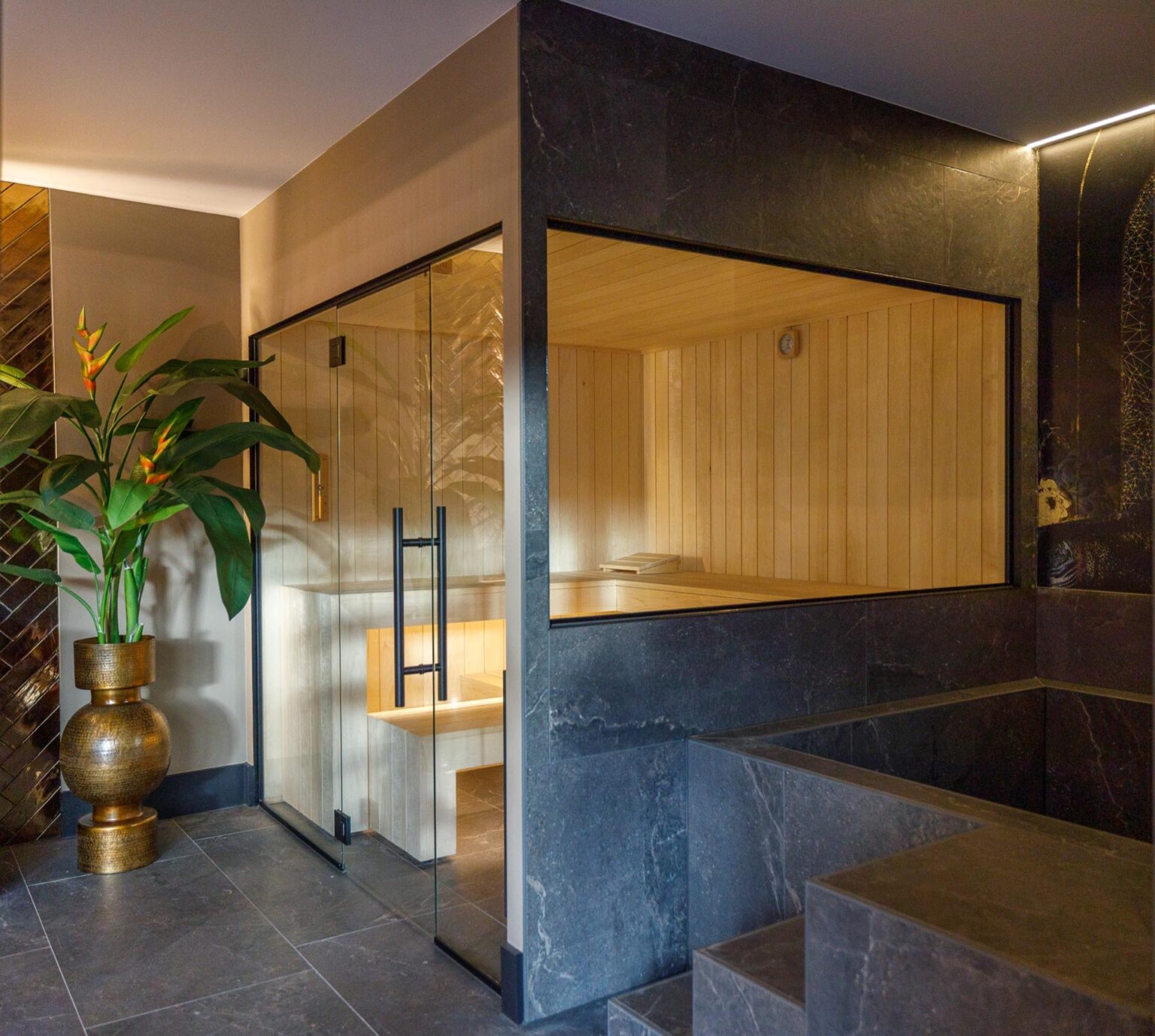 Luxury pool house with complete home spa