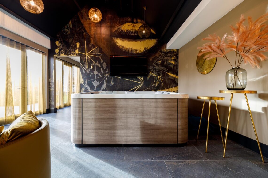 Luxury pool house with complete home spa