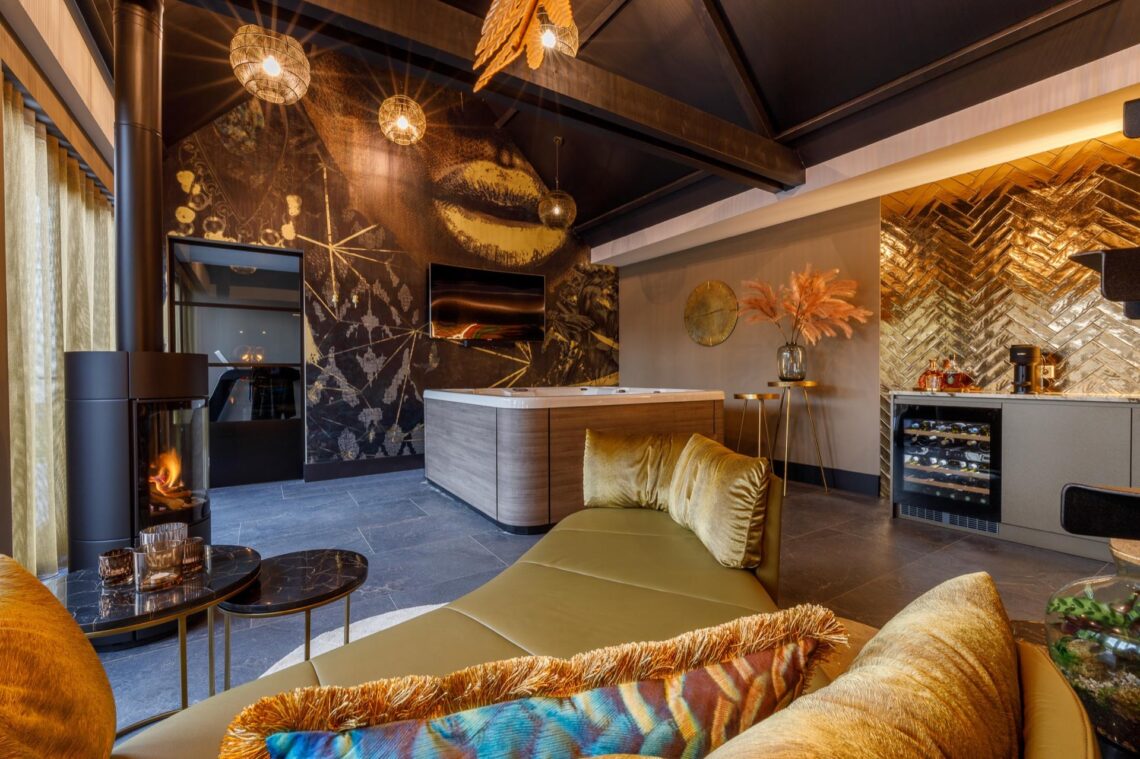 Luxury pool house with complete home spa