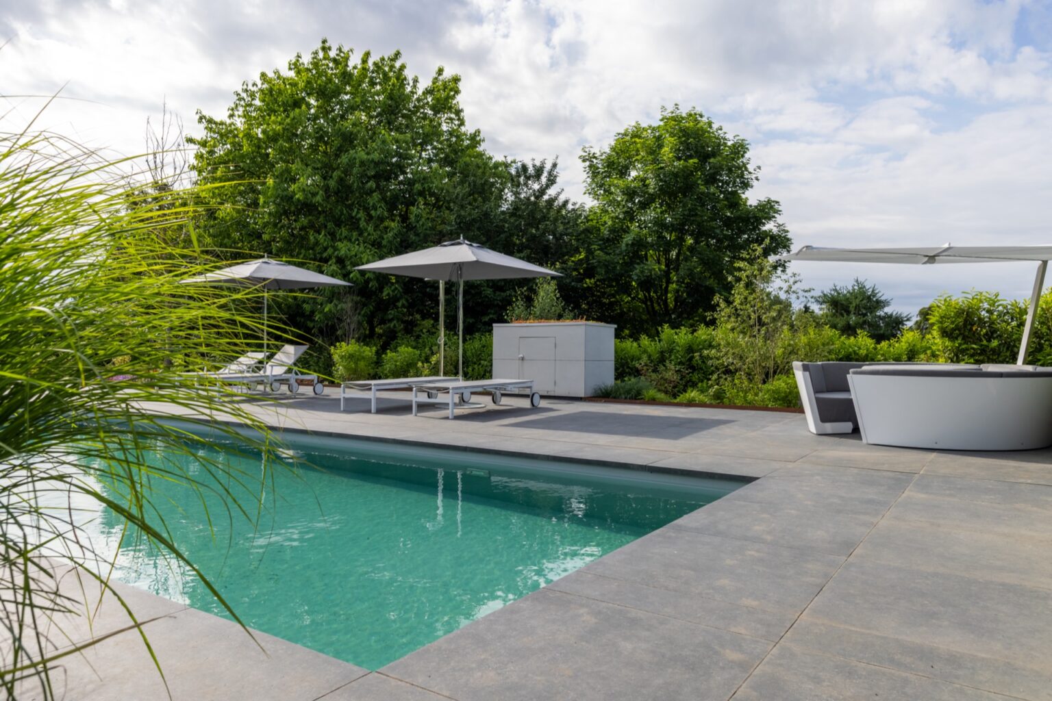 12m Nova Line swimming pool in green surroundings at Arnhem