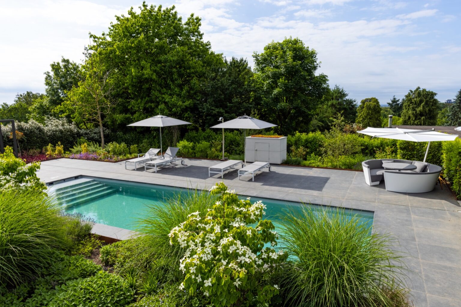 12m Nova Line swimming pool in green surroundings at Arnhem