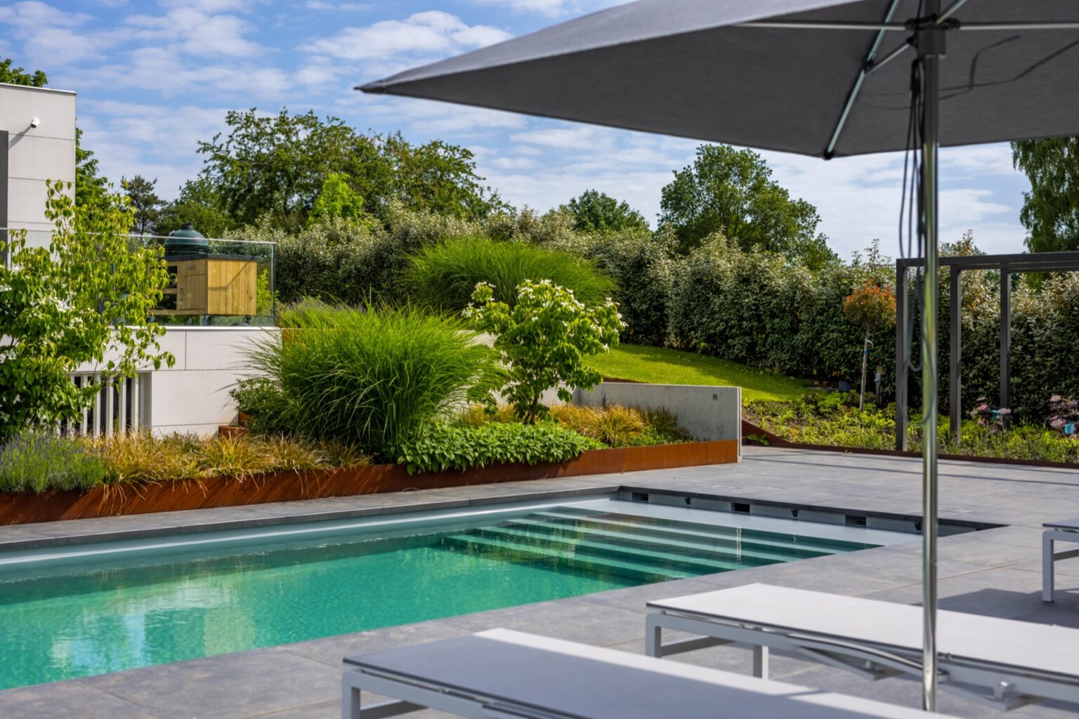 12m Nova Line swimming pool in green surroundings at Arnhem