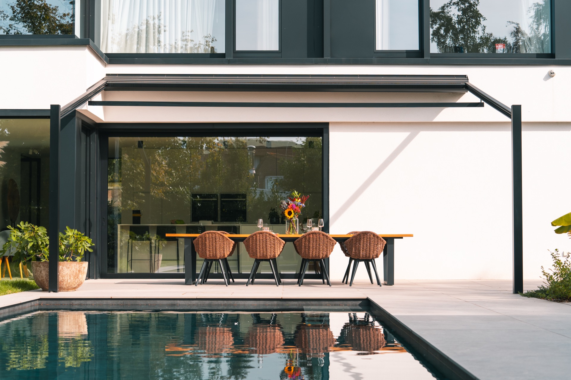 Moderne zonwering gerealiseerd door Boonen