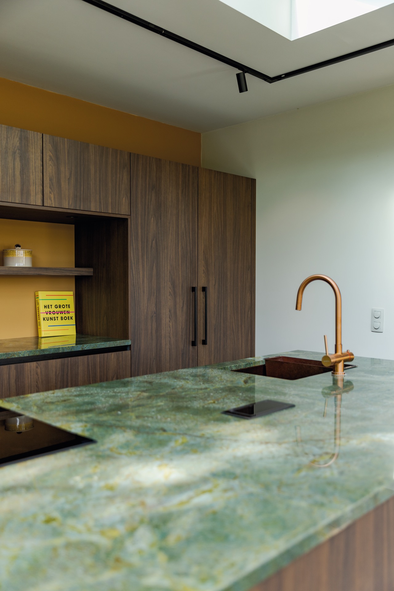 Keuken met groene natuursteen