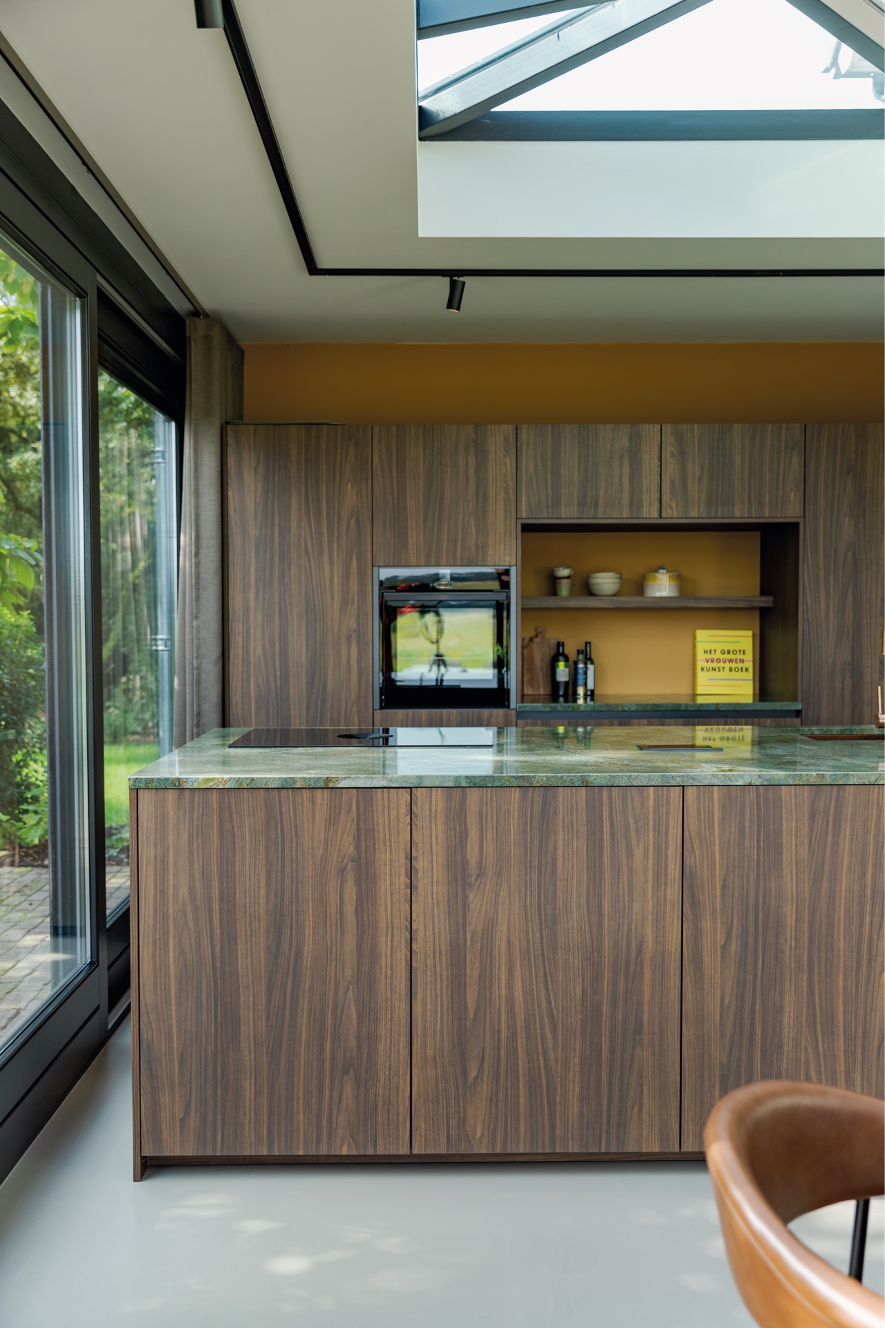 Keuken met groene natuursteen